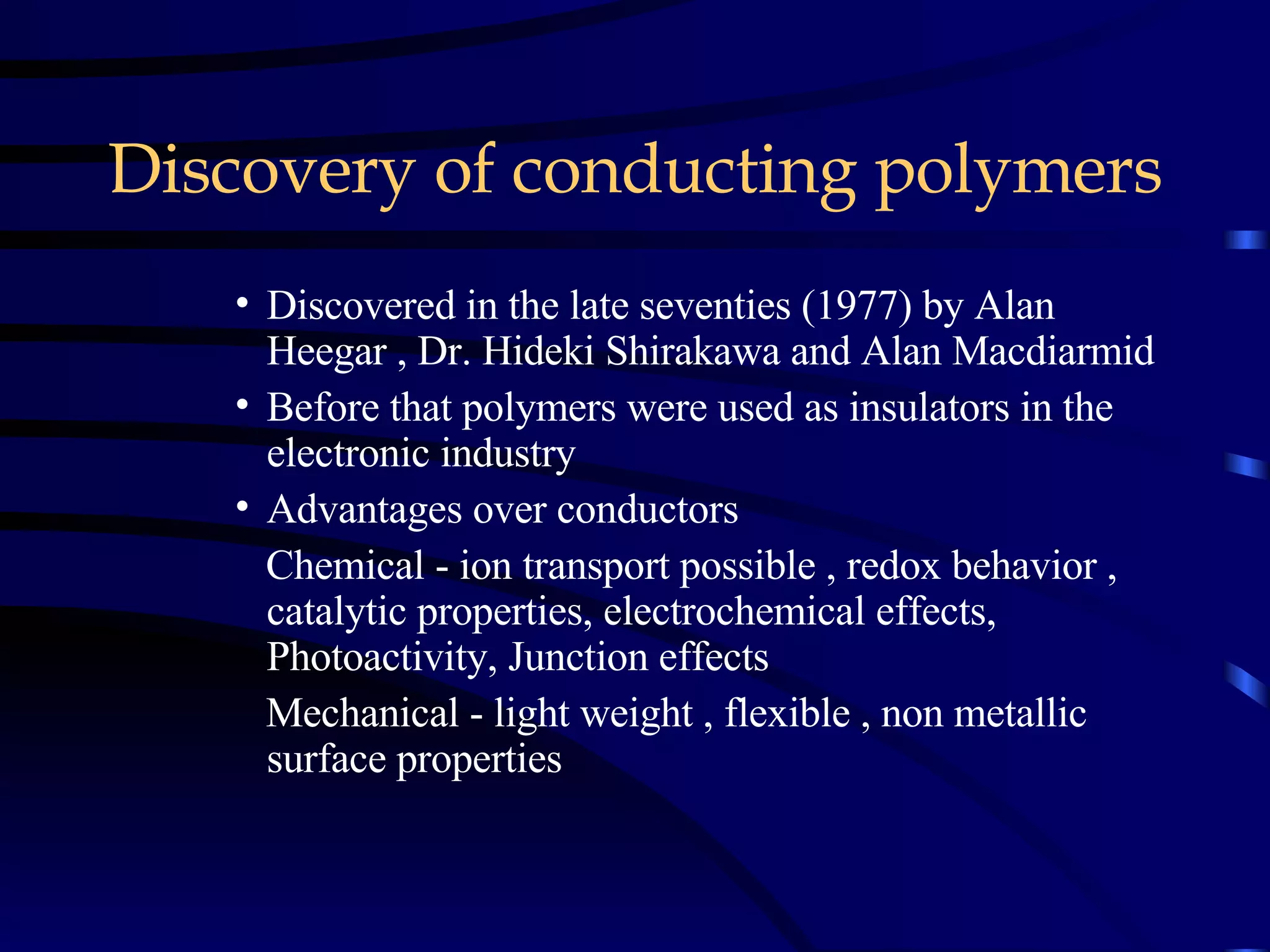 conducting polymers | PPT