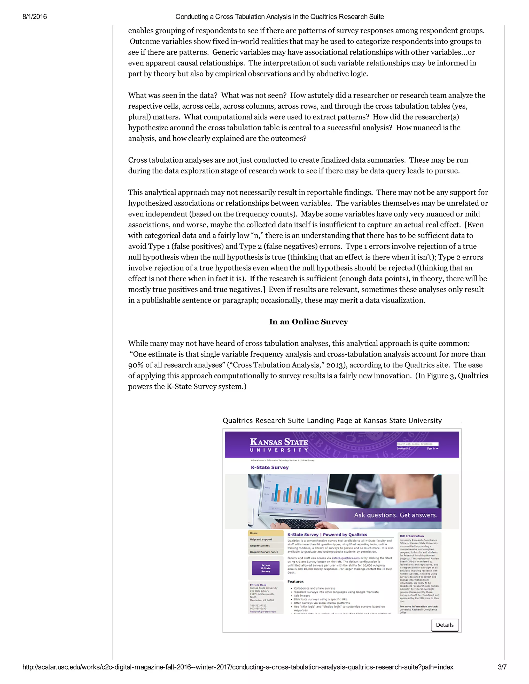 Conducting a Cross Tabulation Analysis in the Qualtrics Research Suite ...