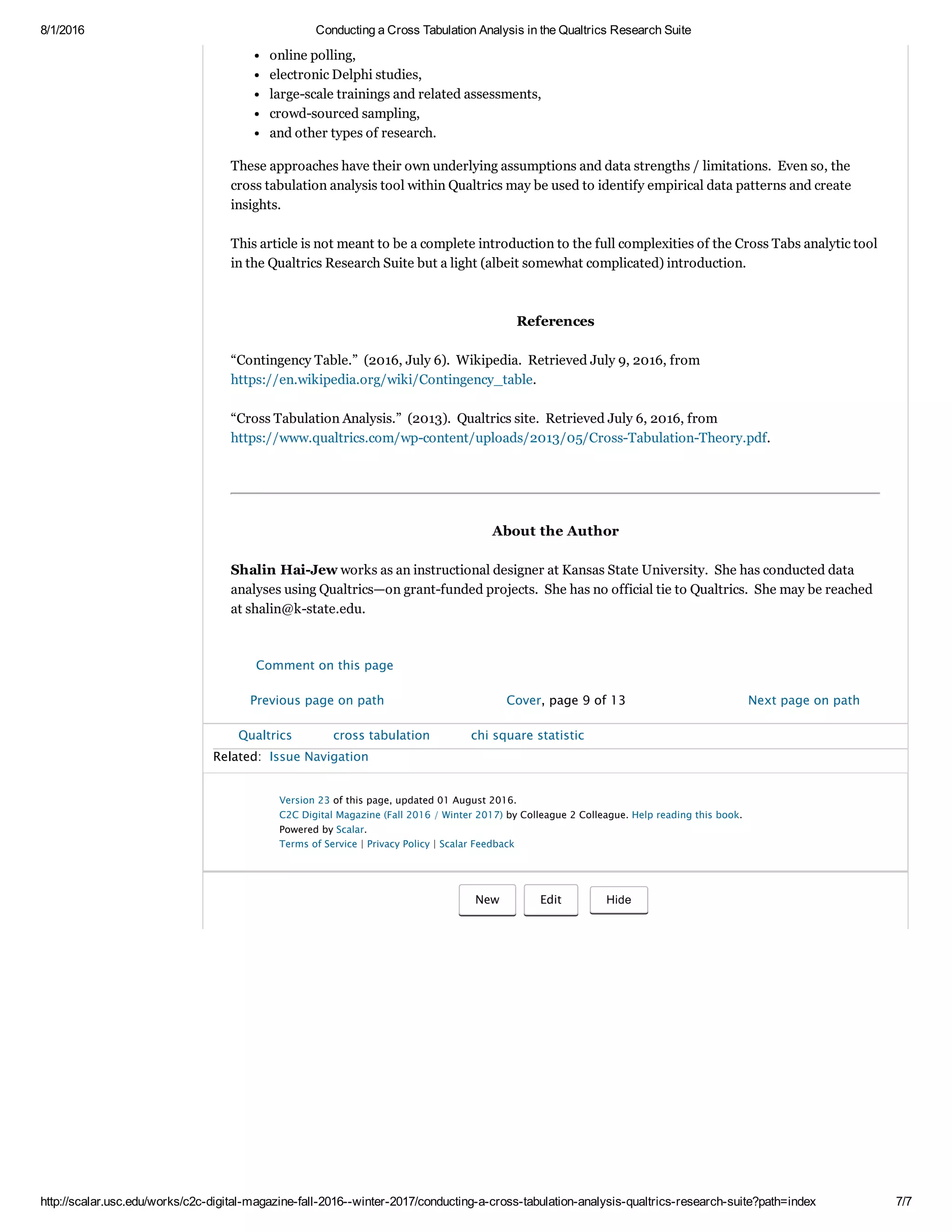 Conducting a Cross Tabulation Analysis in the Qualtrics Research Suite ...