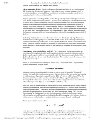 Conducting a Cross Tabulation Analysis in the Qualtrics Research Suite | PDF
