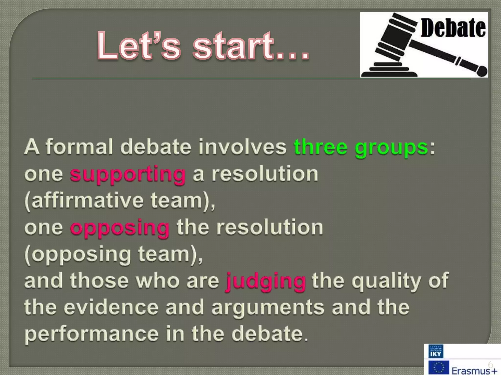 Conducting a debate | PPTX