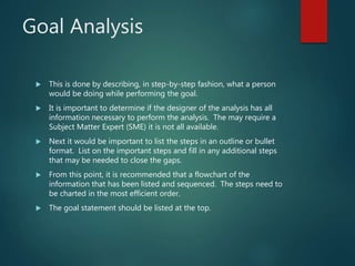 Conducting a Goal Analysis | PPTX