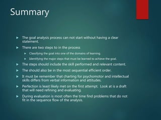 Conducting a Goal Analysis | PPTX