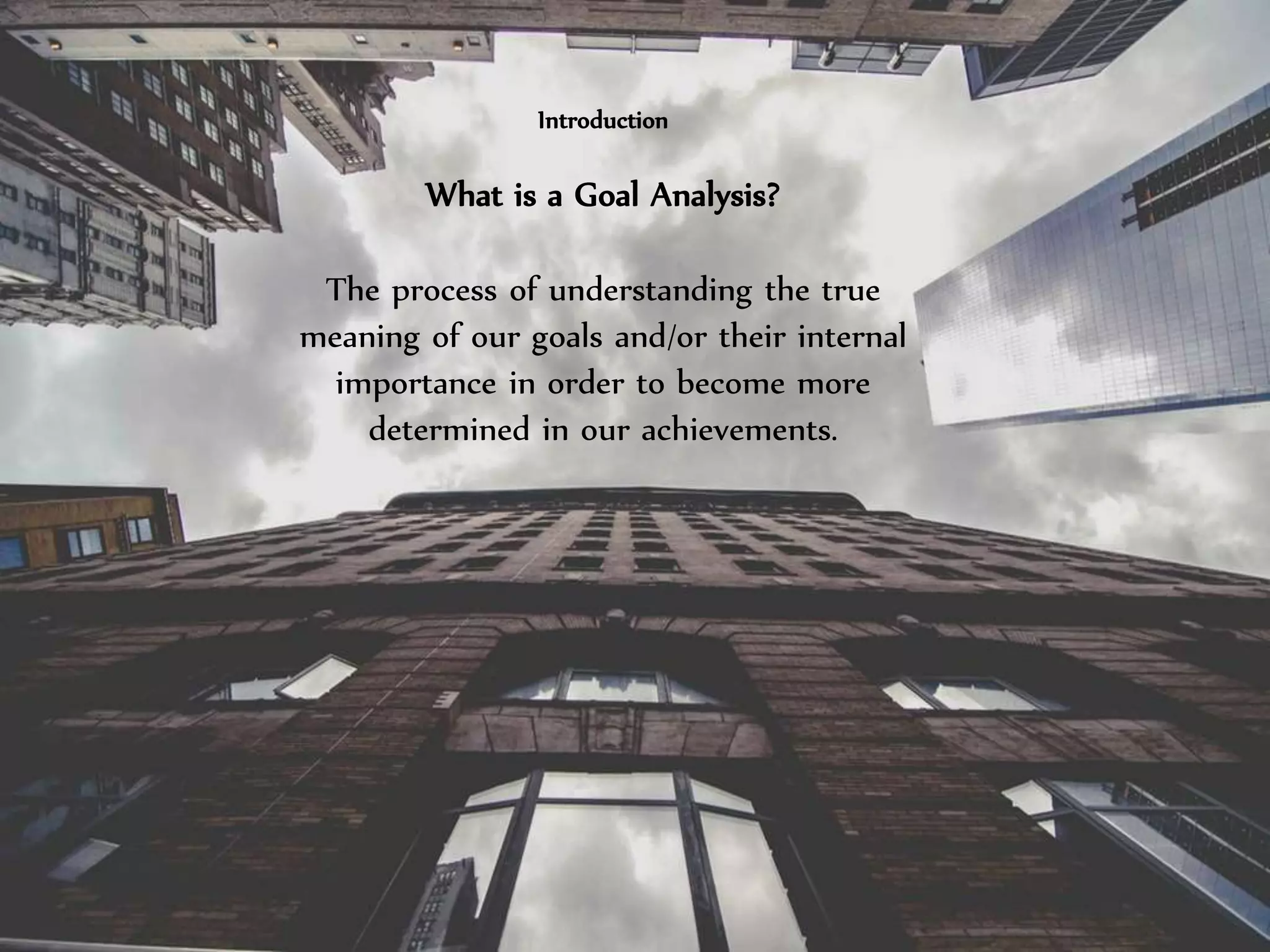 Conducting a Goal Analysis | PPT