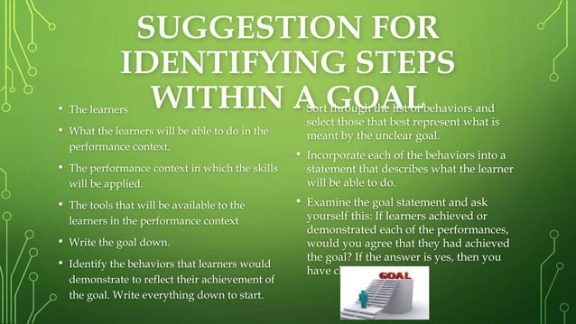 Conducting A Goal Analysis | PPT