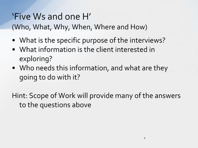 Conducting, analyzing and reporting in depth interviews slideshare 0213 dmf | PPTX | Resume ...