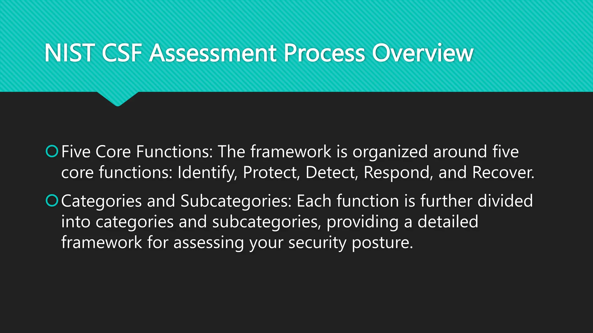 Conducting a NIST Cybersecurity Framework (CSF) Assessment | PPTX