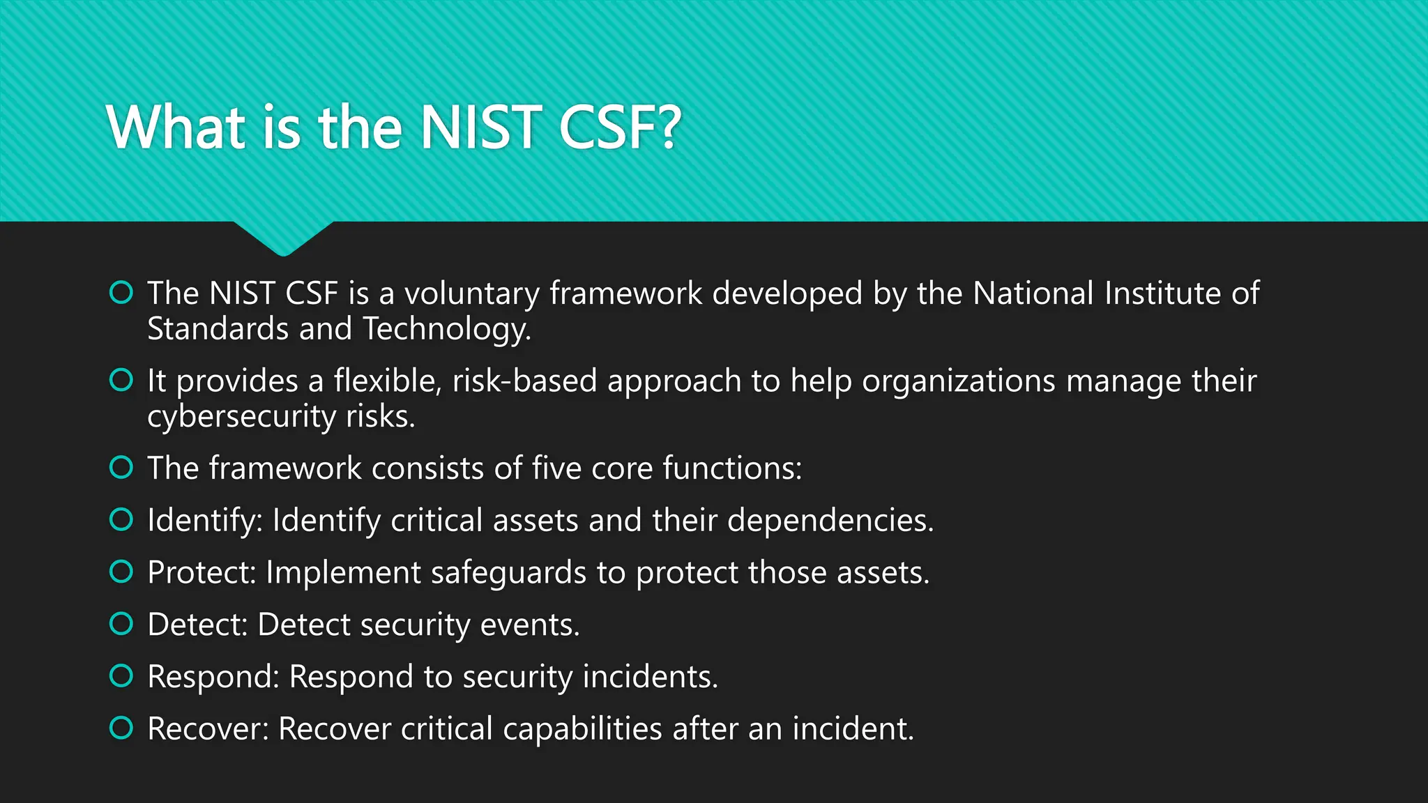 Conducting a NIST Cybersecurity Framework (CSF) Assessment | PPTX