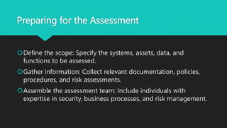 Conducting a NIST Cybersecurity Framework (CSF) Assessment | PPTX