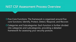 Conducting a NIST Cybersecurity Framework (CSF) Assessment | PPT