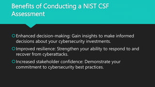 Conducting a NIST Cybersecurity Framework (CSF) Assessment | PPT