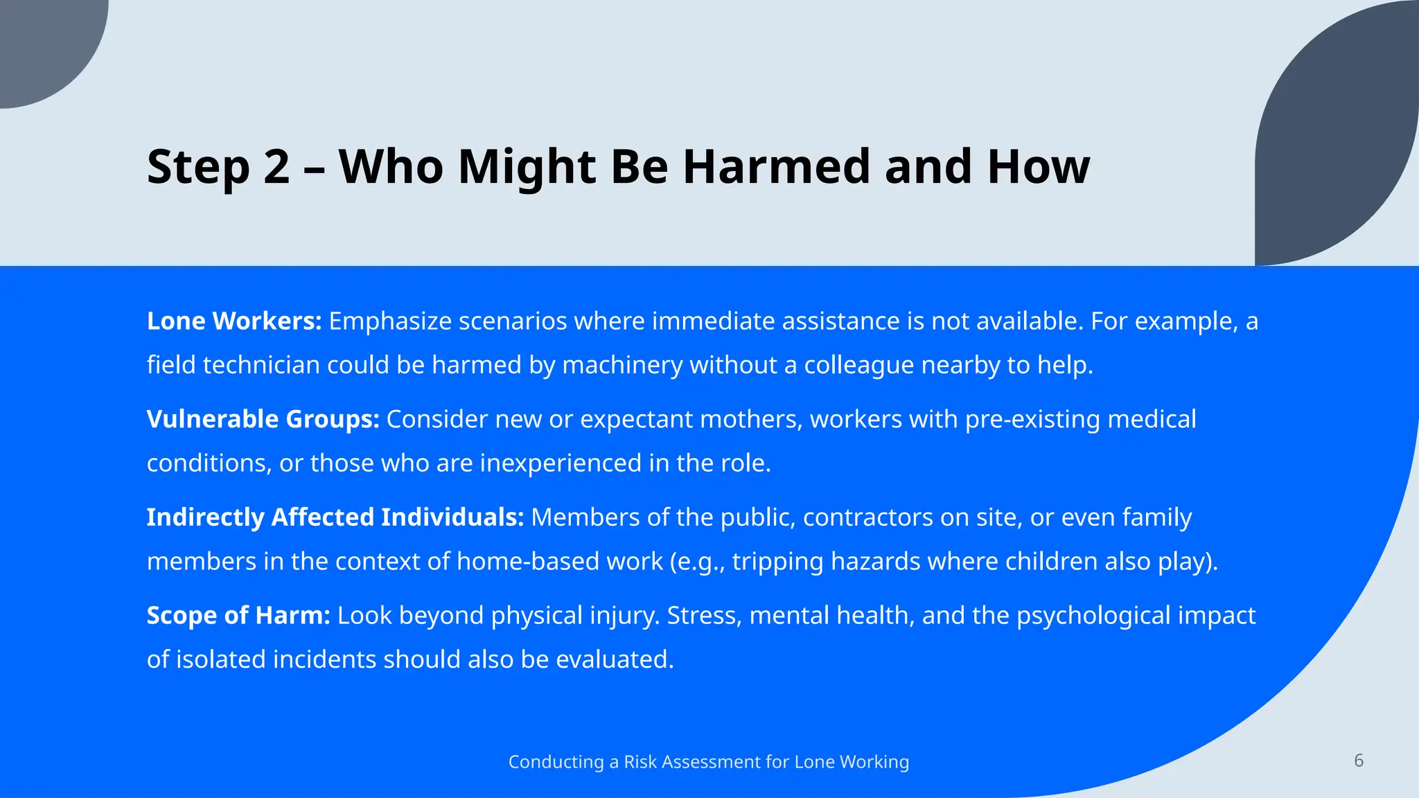 Conducting a Risk Assessment for Lone Working.pptx