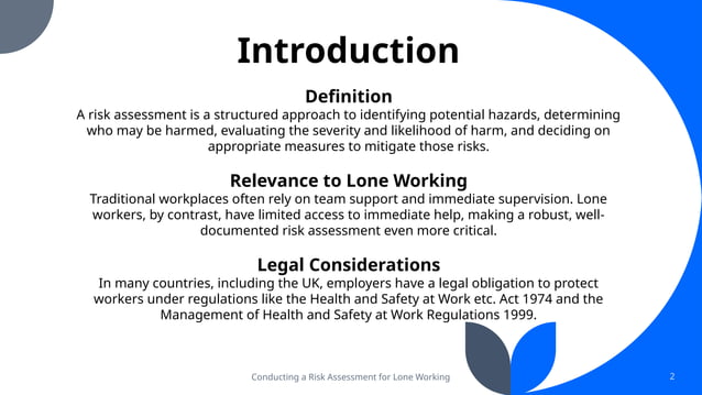 Conducting a Risk Assessment for Lone Working.pptx