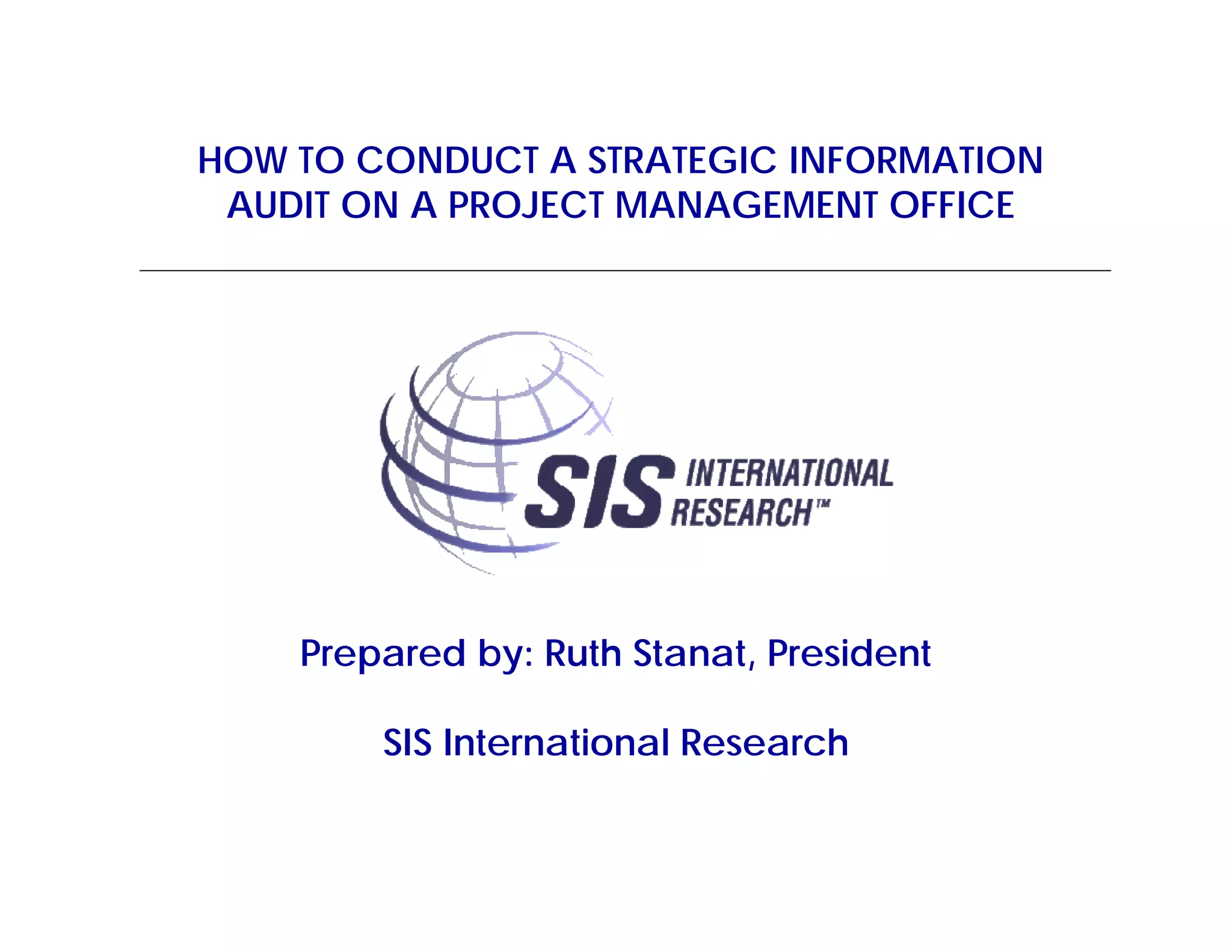 Conducting A Strategic Intelligence Audit | PDF