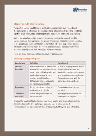 Conducting a survey | PDF