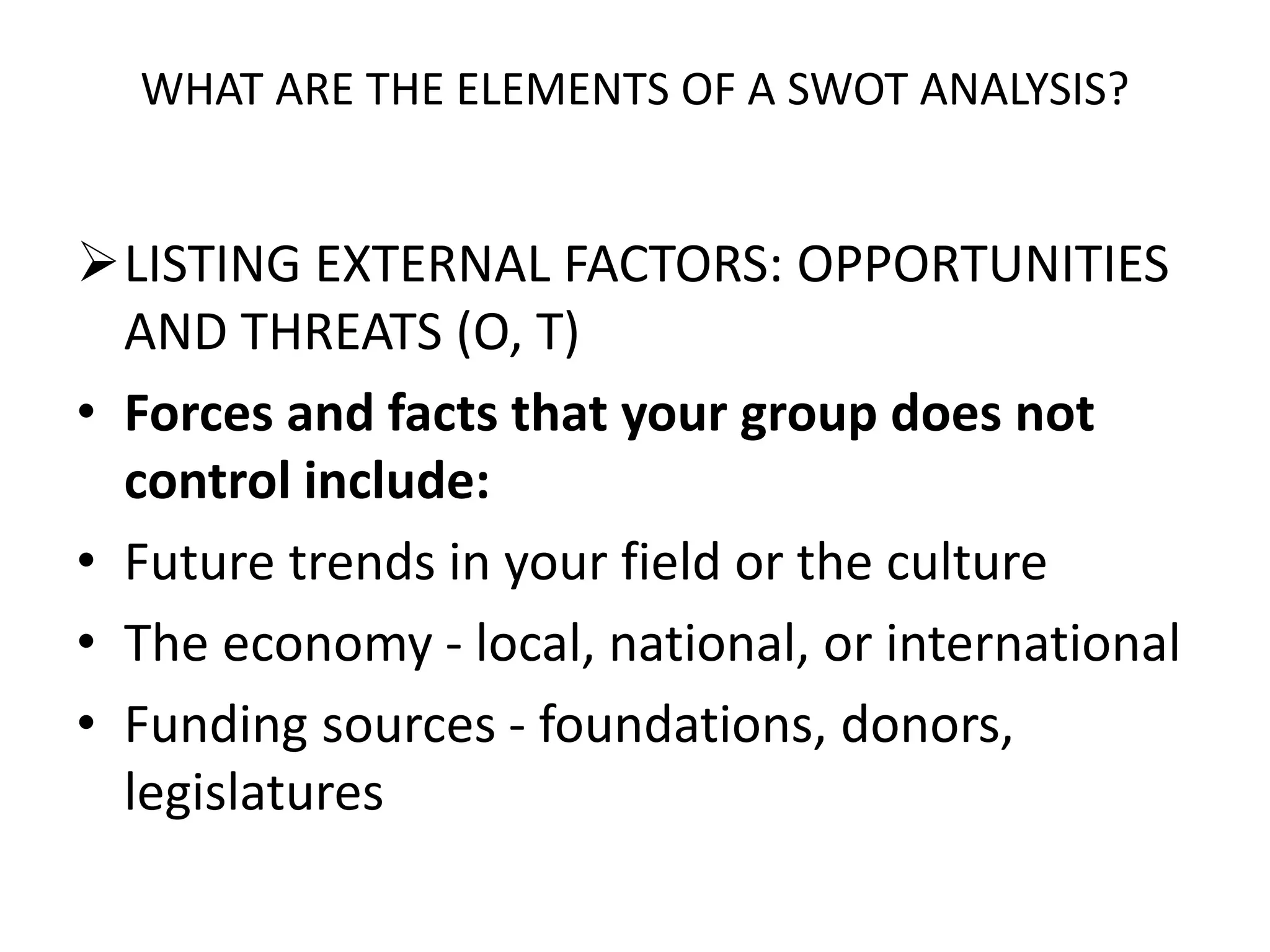 conducting a SWOT Analysis to identify situational strengths.pptx