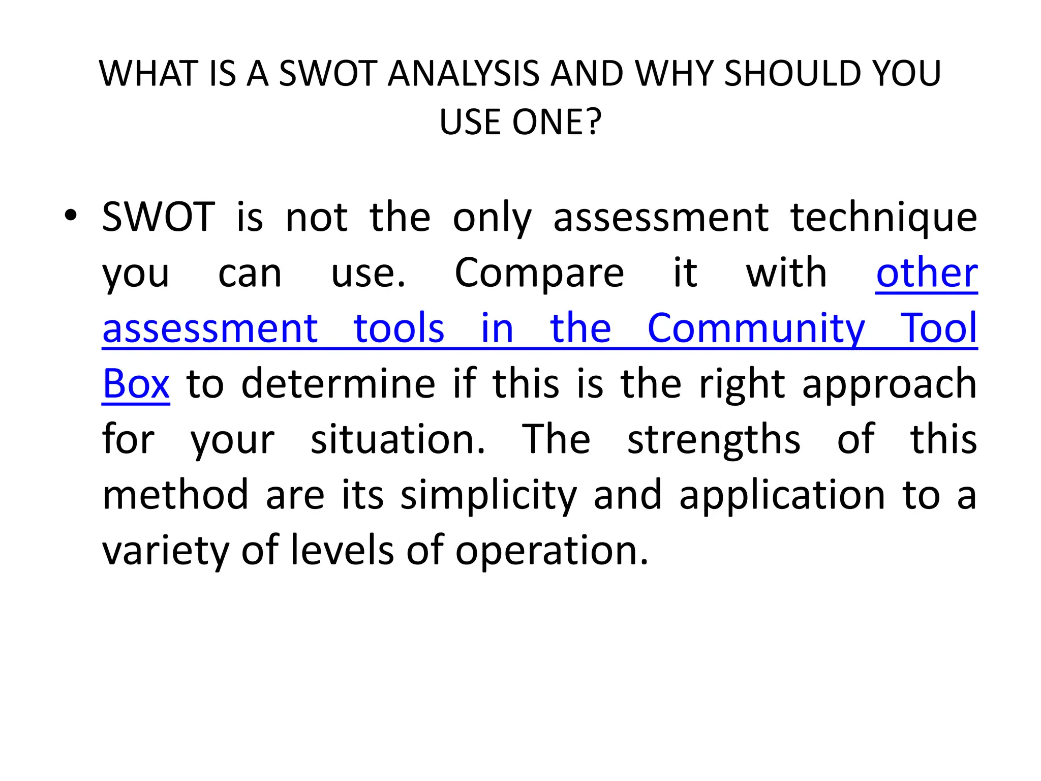 conducting a SWOT Analysis to identify situational strengths.pptx