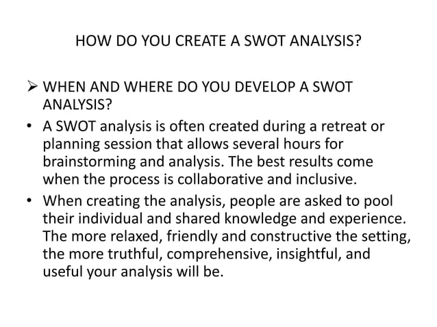 conducting a SWOT Analysis to identify situational strengths.pptx