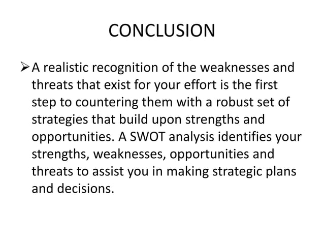 conducting a SWOT Analysis to identify situational strengths.pptx