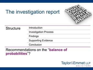 Conducting effective investigations | PDF