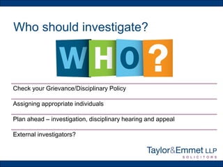 Conducting effective investigations | PDF