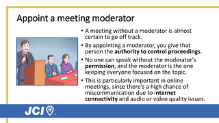 Conducting effective online meetings and training | PDF