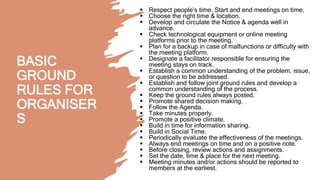 Conducting Effective School Meetings - Najma Kazi | PPTX