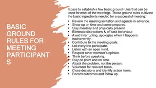 Conducting Effective School Meetings - Najma Kazi | PPTX