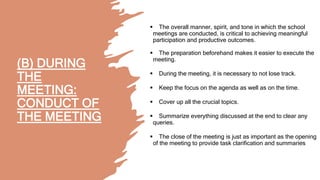 Conducting Effective School Meetings - Najma Kazi | PPTX