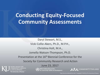 Conducting equity-focused community assessments | PPT