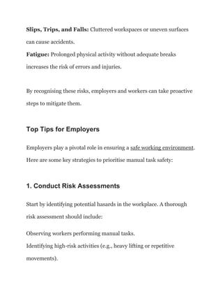 Conducting Manual Tasks Safely Top Tips for Employers and Wo.pdf