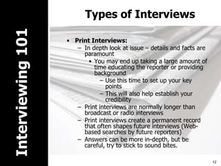 Conducting Media Interviews | PPTX