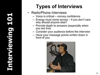 Conducting Media Interviews | PPTX
