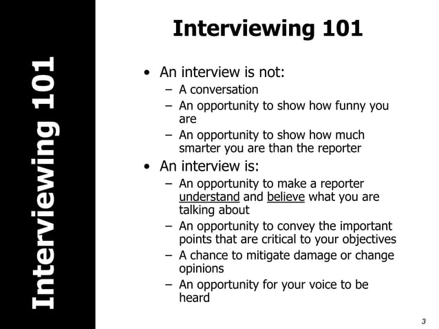 Conducting Media Interviews | PPTX