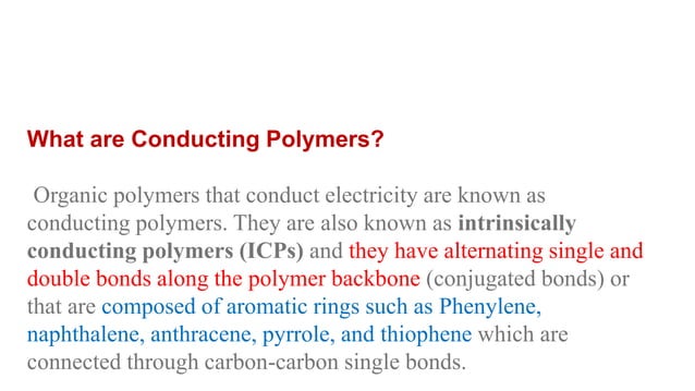 conducting polymer .pptx | Chemistry | Science
