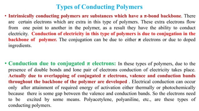 conducting polymer .pptx | Chemistry | Science