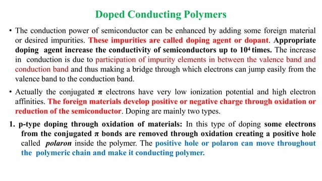conducting polymer .pptx | Chemistry | Science