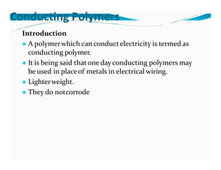 Conducting polymers | PPTX