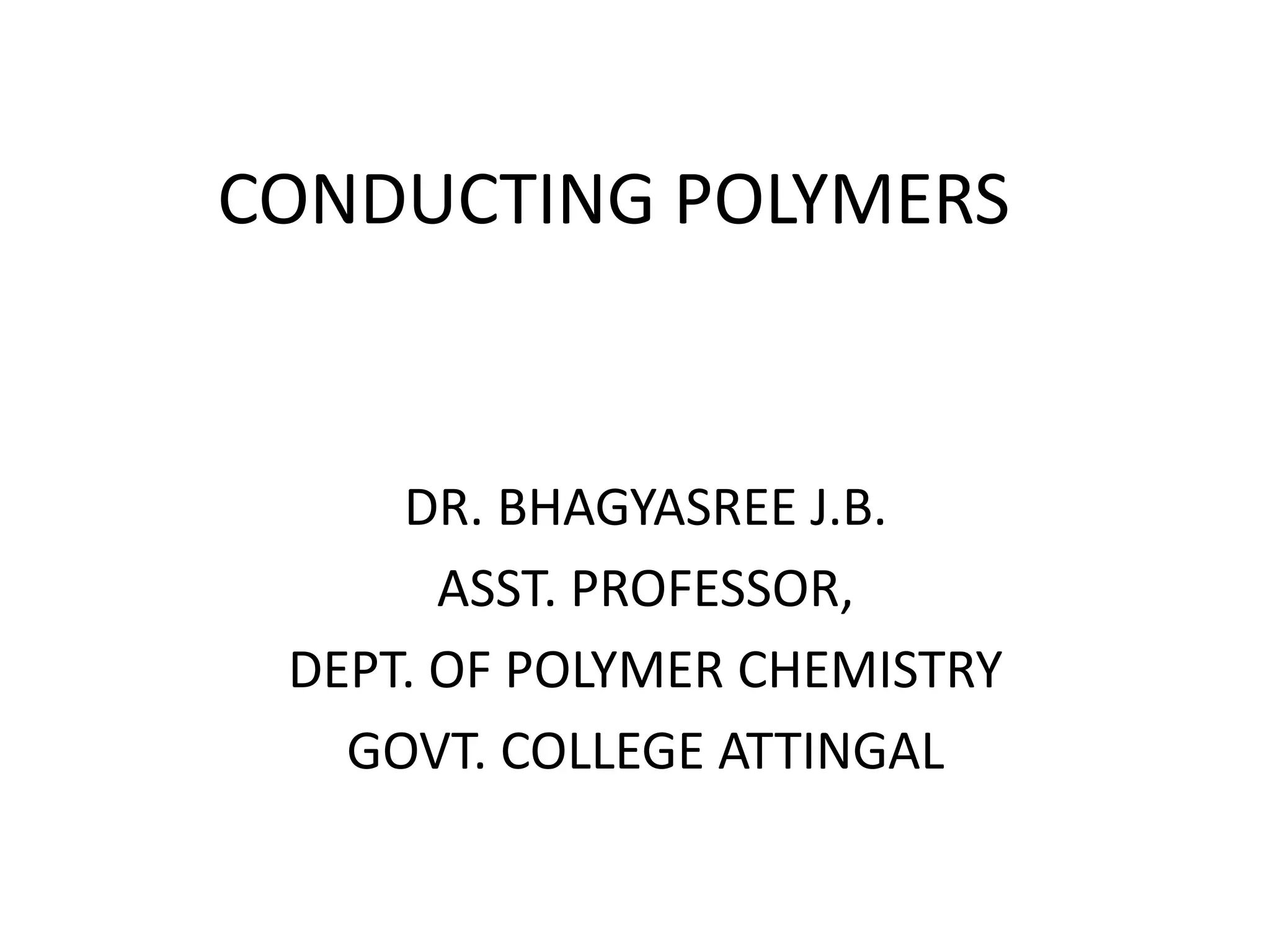 Conducting polymers | PPT