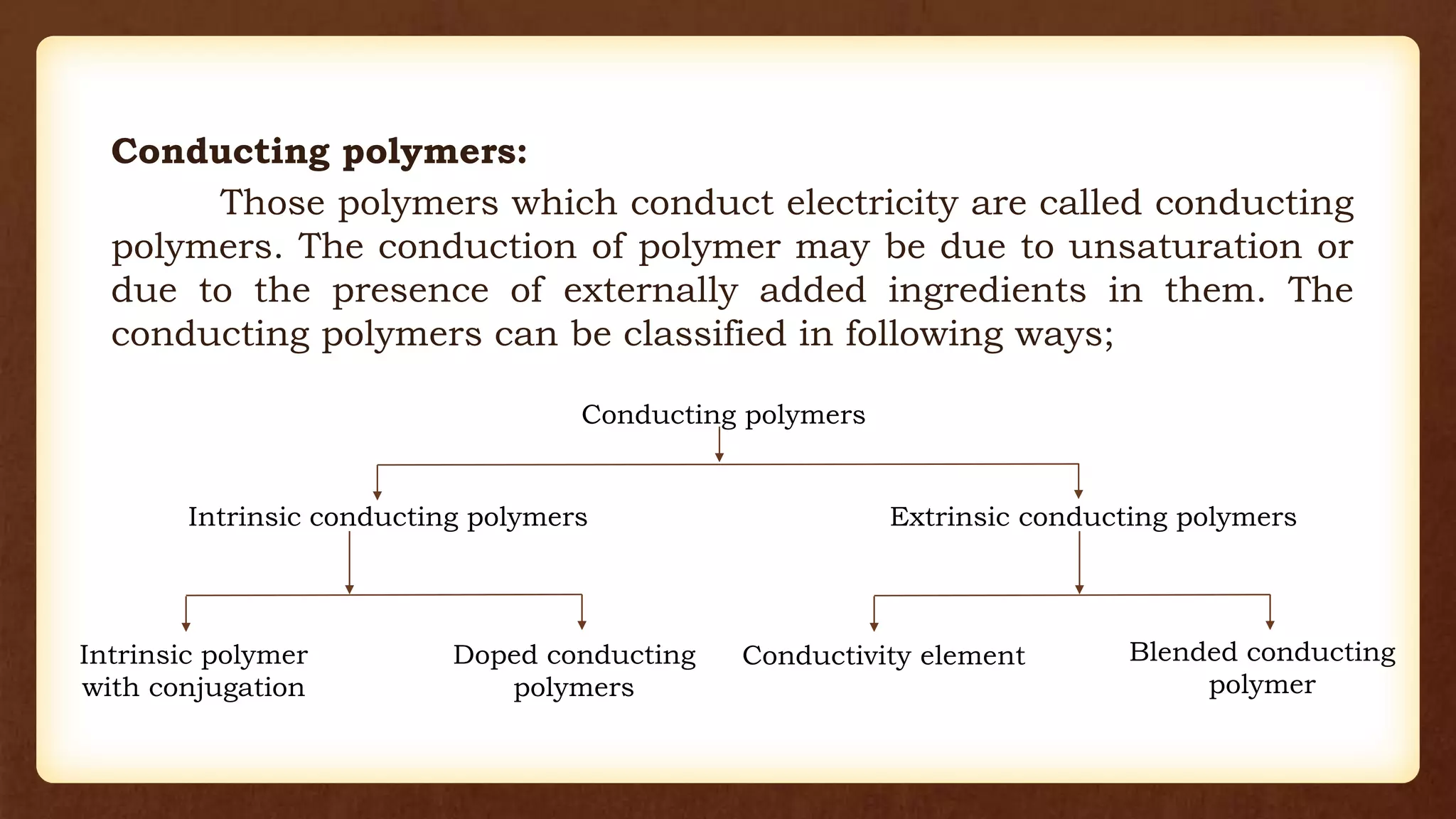 Conducting polymers | PPTX