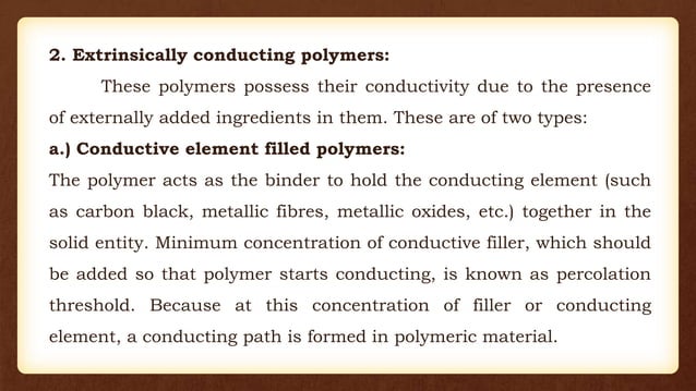 Conducting polymers | PPTX