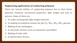 Conducting polymers | PPTX