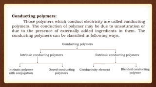 Conducting polymers | PPTX