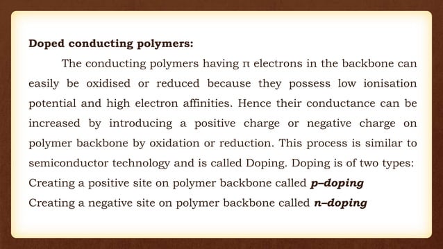 Conducting polymers | PPTX