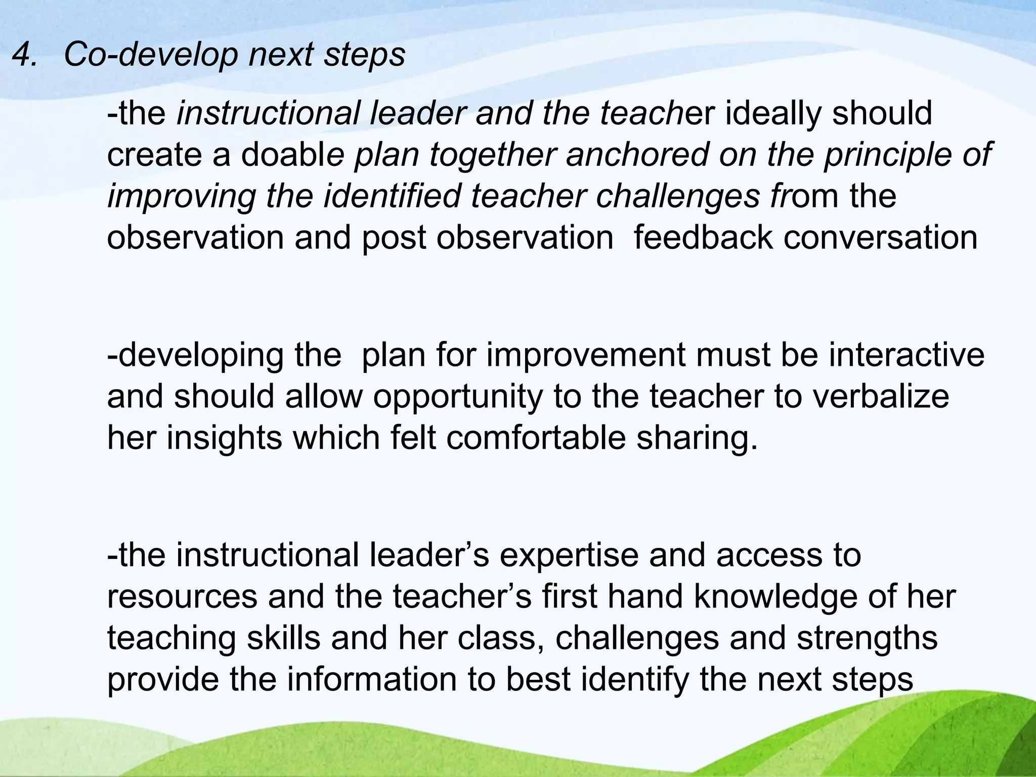 Conducting post observation conferences | PPT