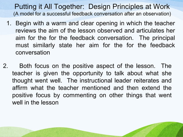 Conducting post observation conferences | PPT | Educational Assessment ...
