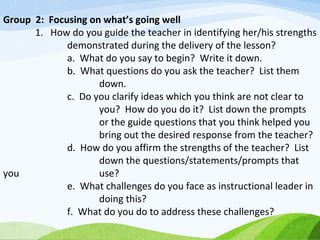 Conducting post observation conferences | PPT