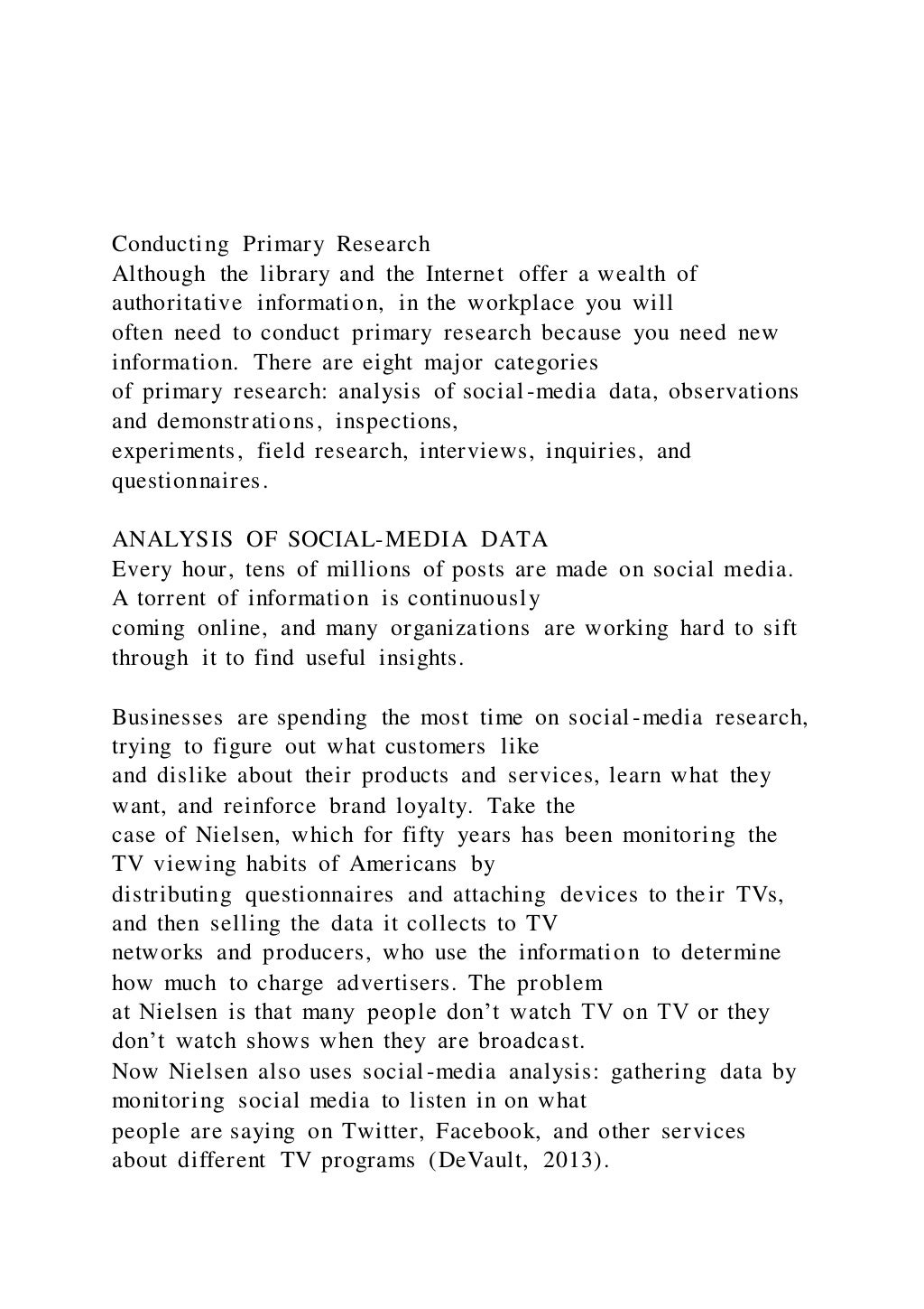 Conducting Primary ResearchAlthough the library and the Inte | PDF | Free Download