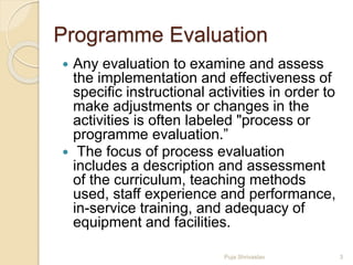 Conducting Programme Evaluation | PPTX