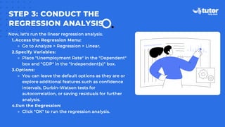 Conducting Regression Analysis Using SPSS: A Hands-On Guide with | PDF